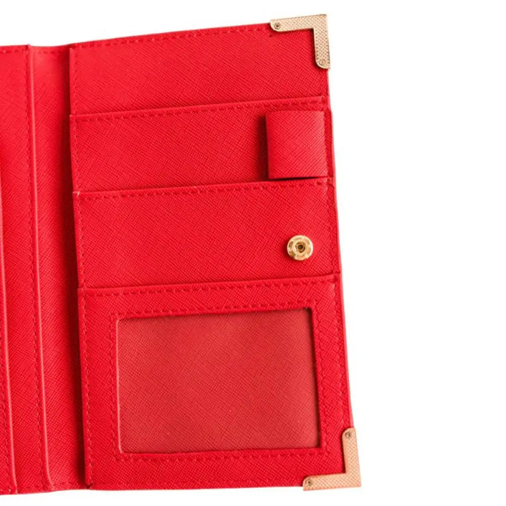 Reseplånbok - Hallonröd | Vegansk Saffiano läder | Snabb leverans – Joi ...